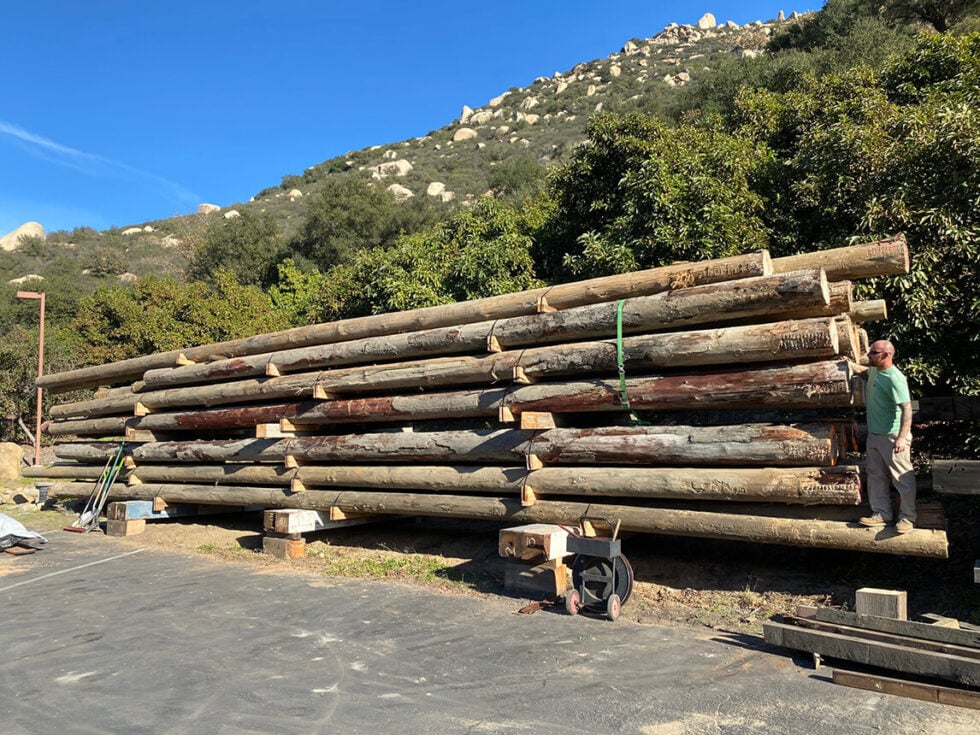 Piling Logs from San Diego Naval Broadway Complex